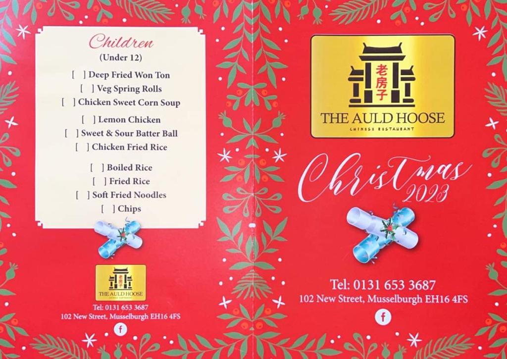 The Auld Hoose Chinese Restaurant in Musselburgh